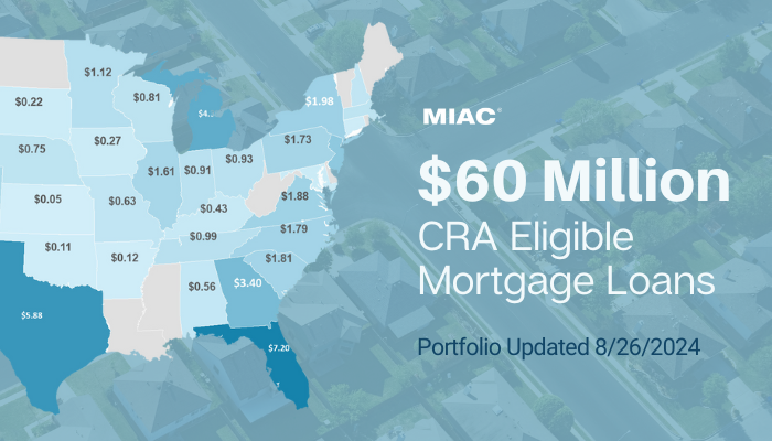 $60 Million CRA Eligible Mortgage Loans – August 26, 2024 – MIAC Analytics